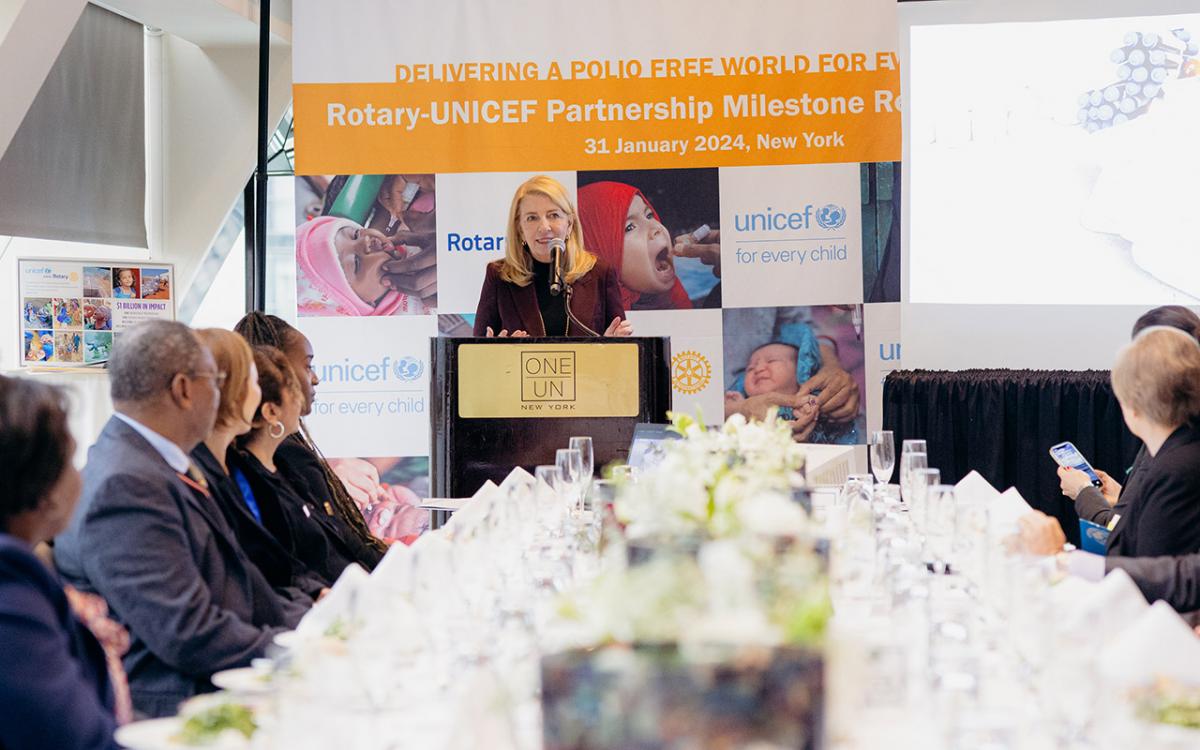 UNICEF director Women are the key to eradicating polio | Rotary ...
