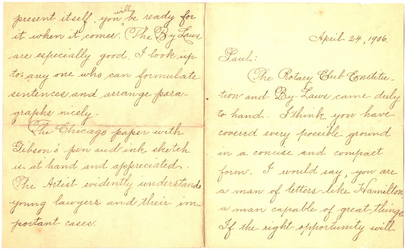 The Grace Irene Mann Letters | Rotary International