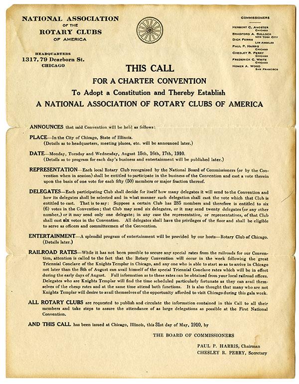 Rotary's Timeline Founding Years | Rotary International